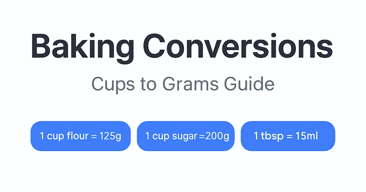 Baking Conversions: Why Cups to Grams Makes All the Difference | Unitconvr