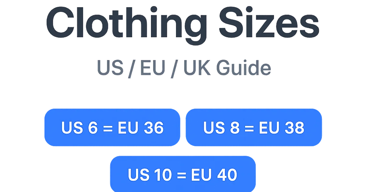 Clothing Size Conversion: US, EU, and UK Sizes Decoded | Unitconvr