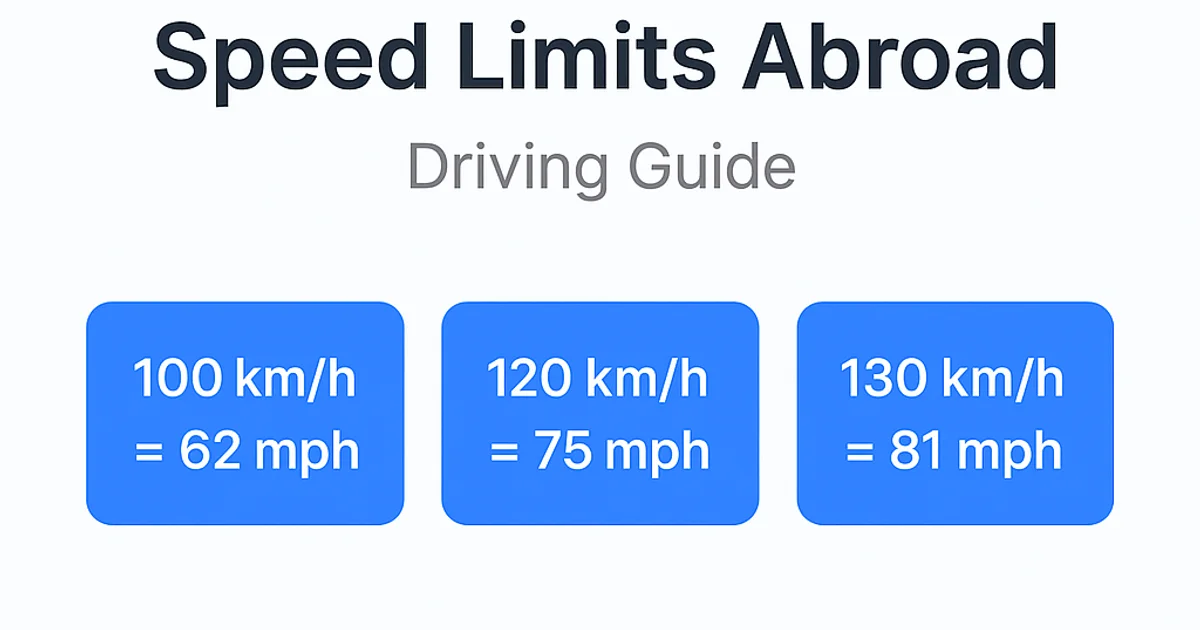 Driving Abroad: Speed Limits in km/h vs mph Explained | Unitconvr