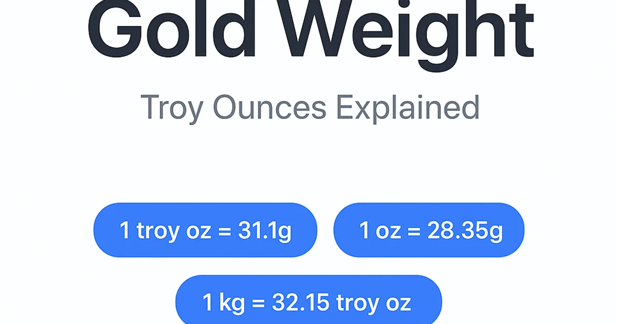 Gold Weight Explained: Why Troy Ounces Aren't Regular Ounces | Unitconvr