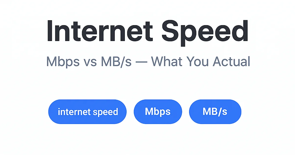 Velocidad de Internet: Mbps vs MB/s — Lo que realmente obtienes | Unitconvr