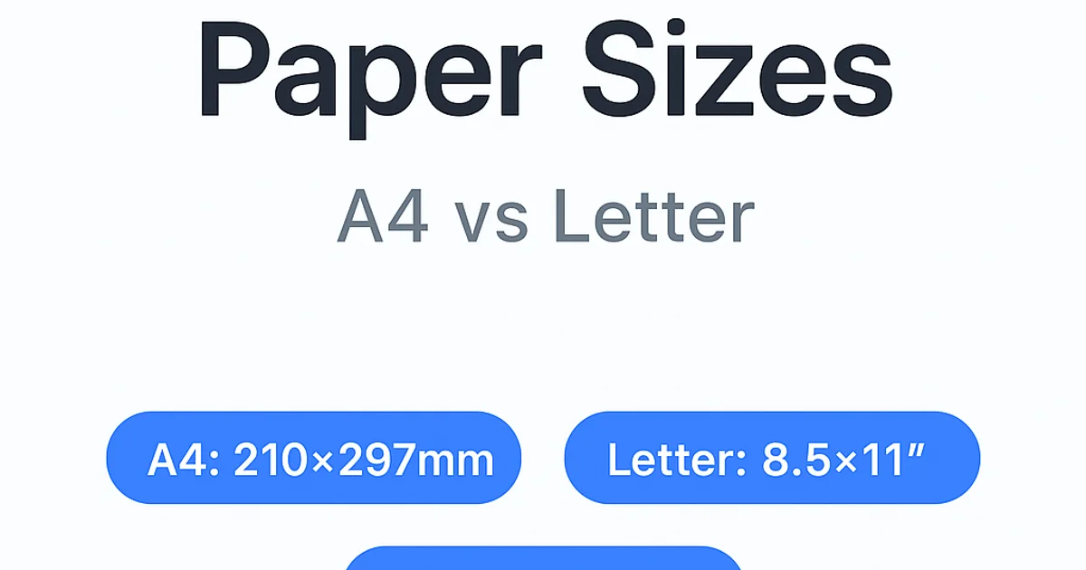 A4 vs Letter: Why American Paper Doesn't Fit in European Folders ...